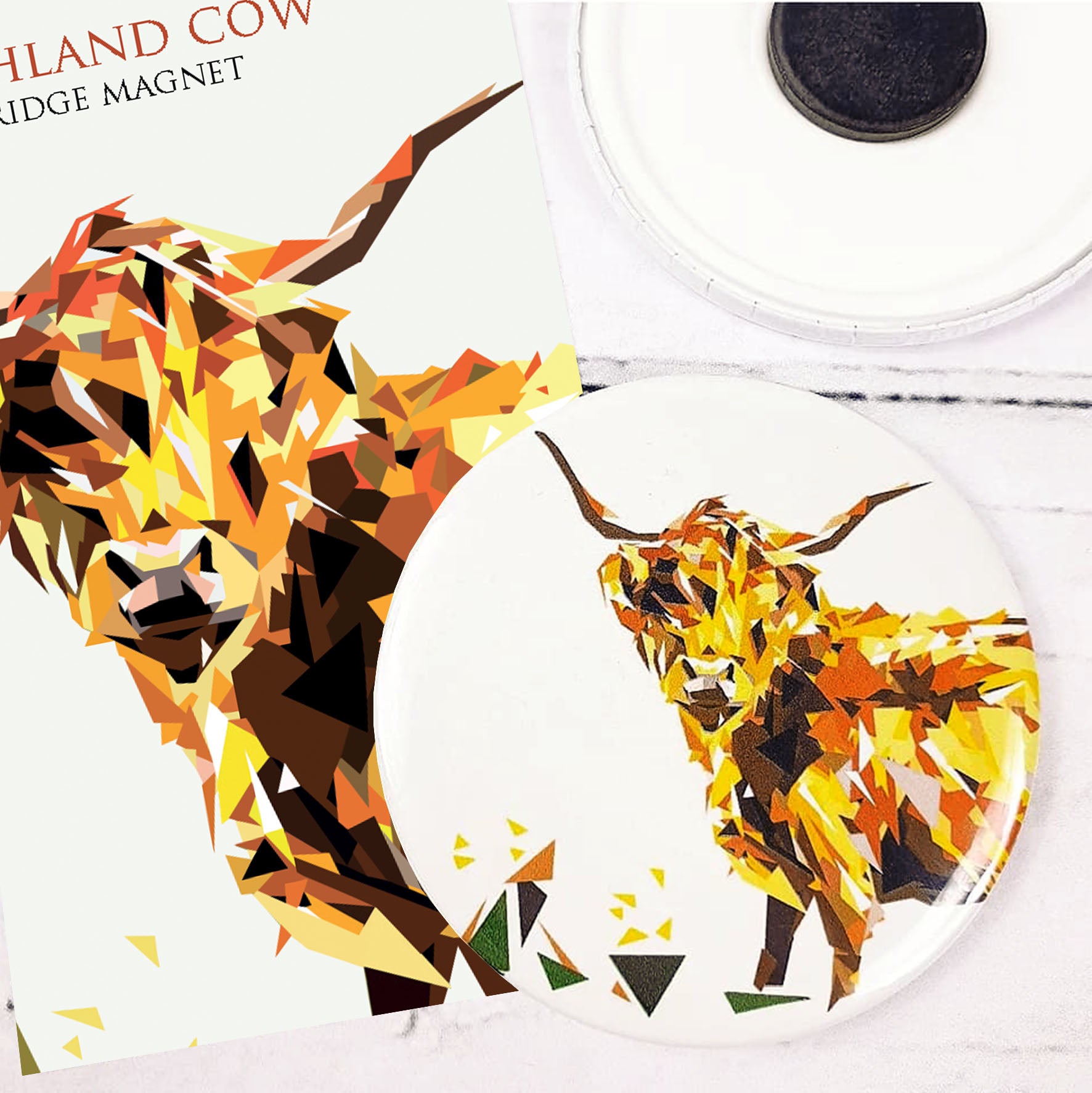 HIGHLAND COW magnet – Louise Jennifer Design
