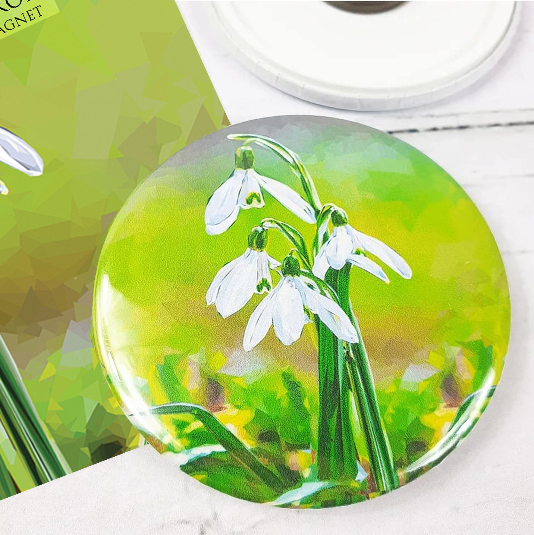 SNOWDROPS magnet – Louise Jennifer Design
