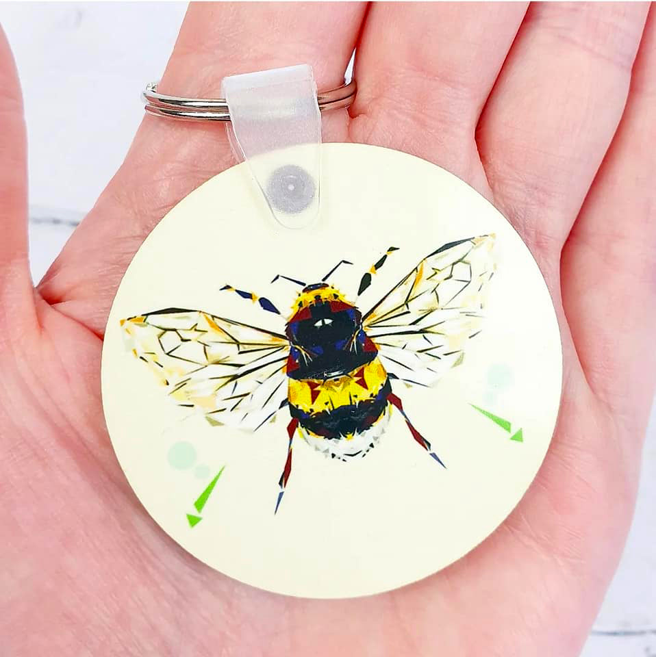 BUFF-TAILED BUMBLEBEE keyring – Louise Jennifer Design