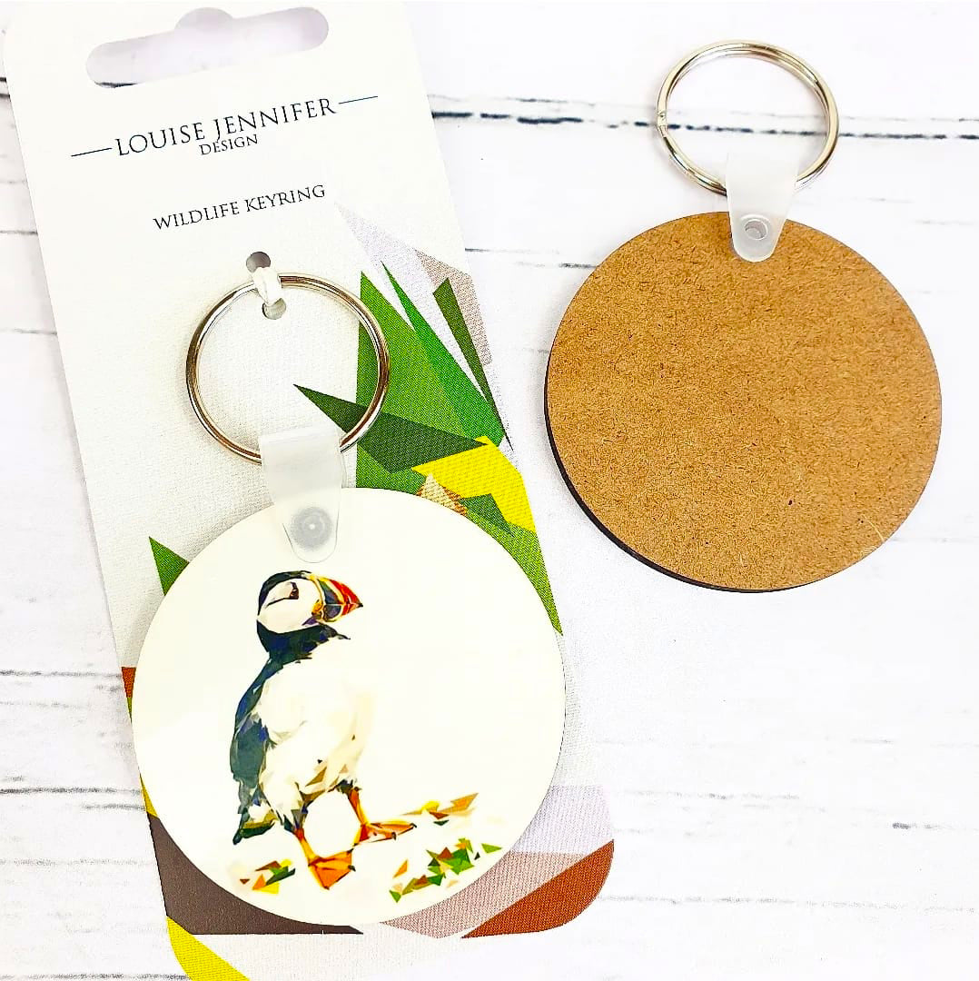 ATLANTIC PUFFIN keyring – Louise Jennifer Design