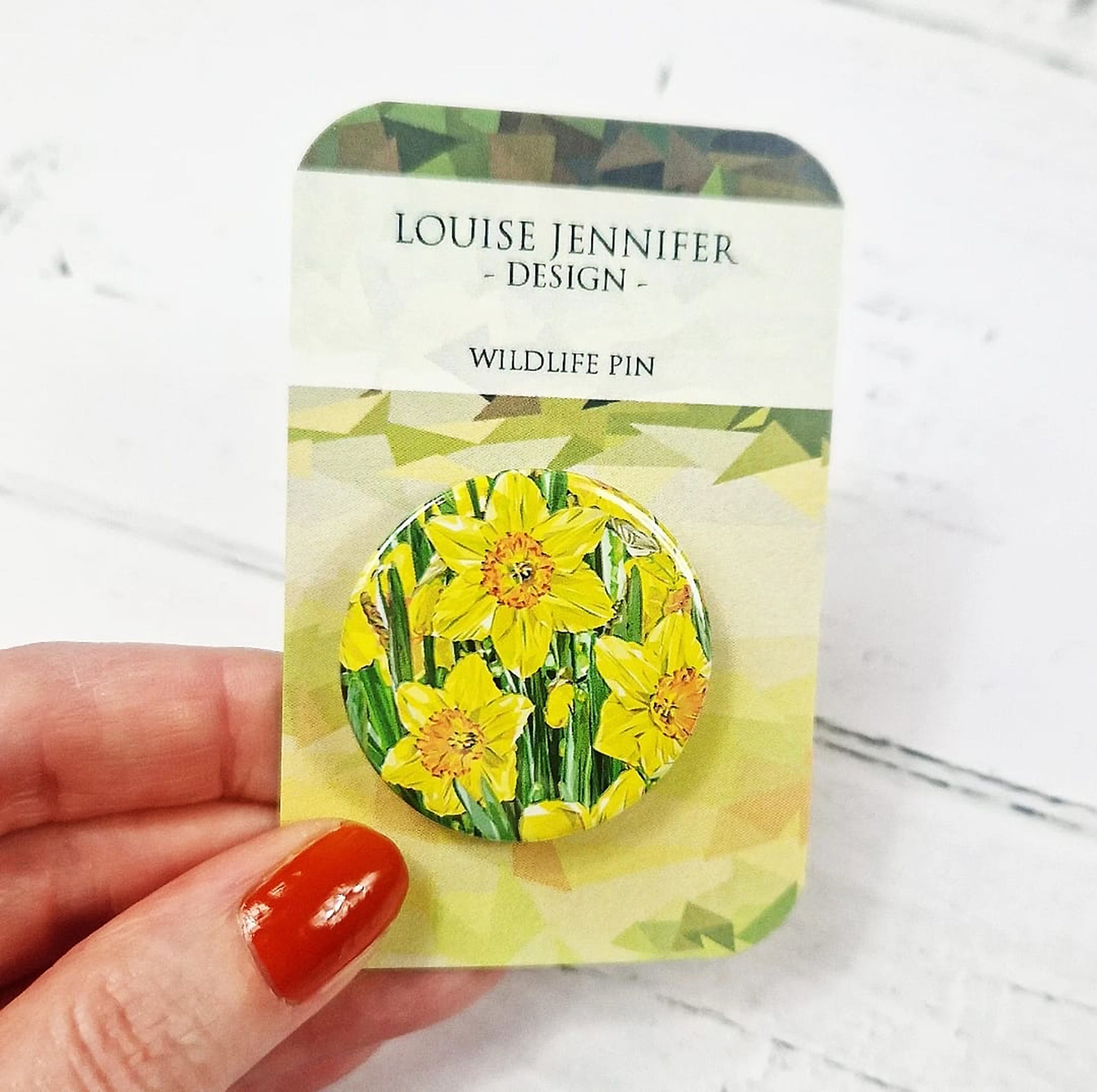 DAFFODIL pin badge – Louise Jennifer Design