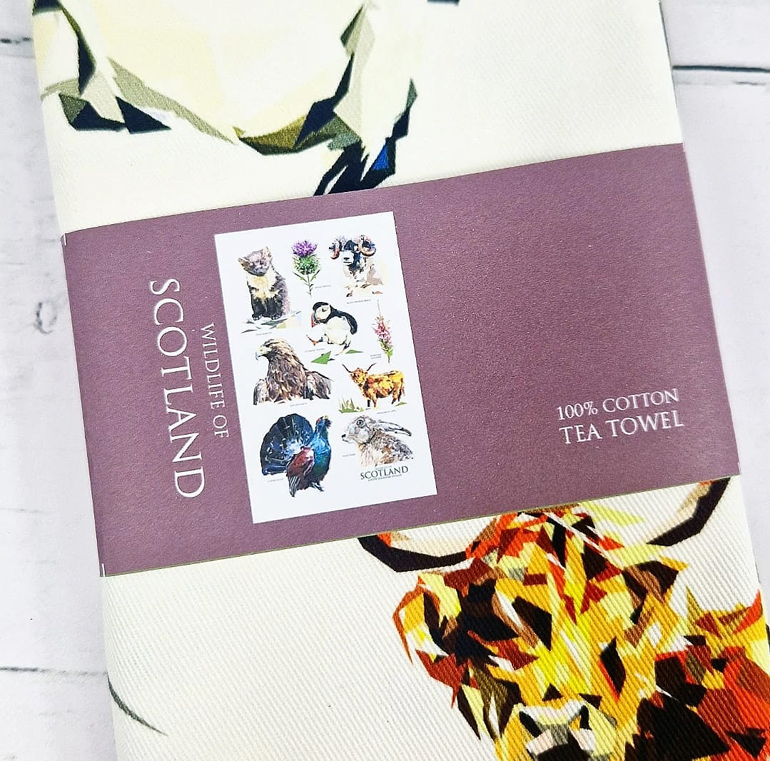 WILDLIFE OF SCOTLAND tea towel – Louise Jennifer Design
